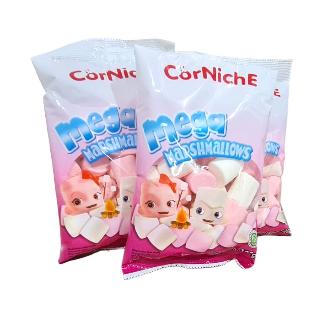 Jual Permen Marshmallow Mega Mix Jumbo Corniche Halal Fat Free 120 Gram ...