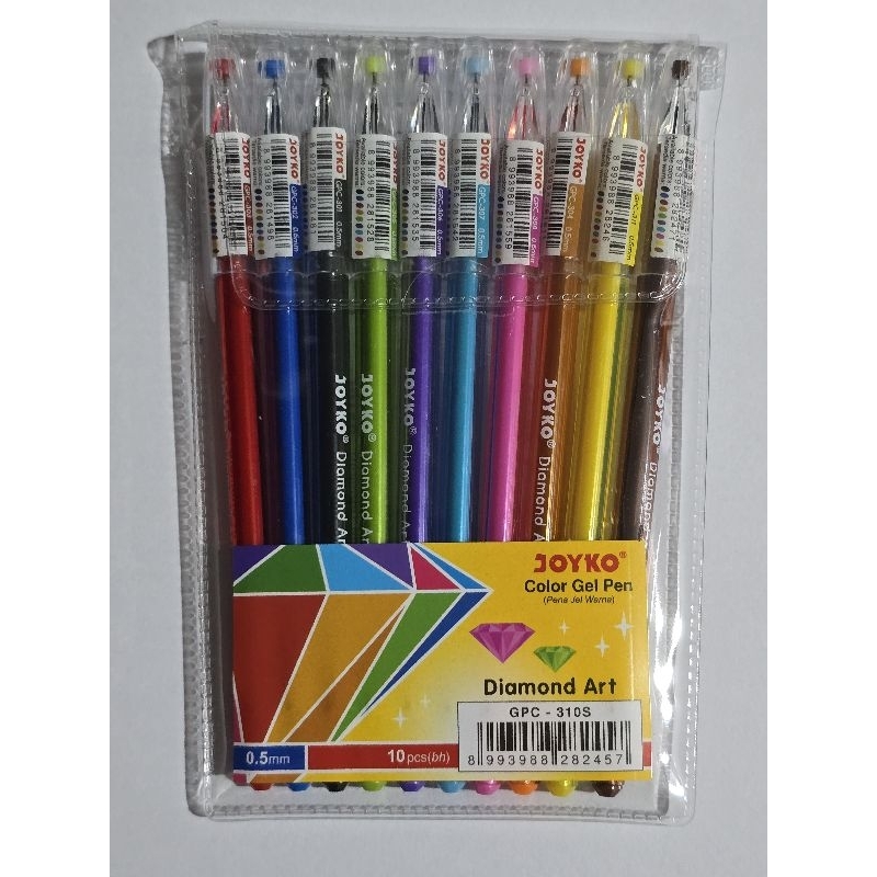 Jual Color Gel Pen Pena Jel Warna Joyko GPC-310S Diamond Art 10 Warna 0 ...