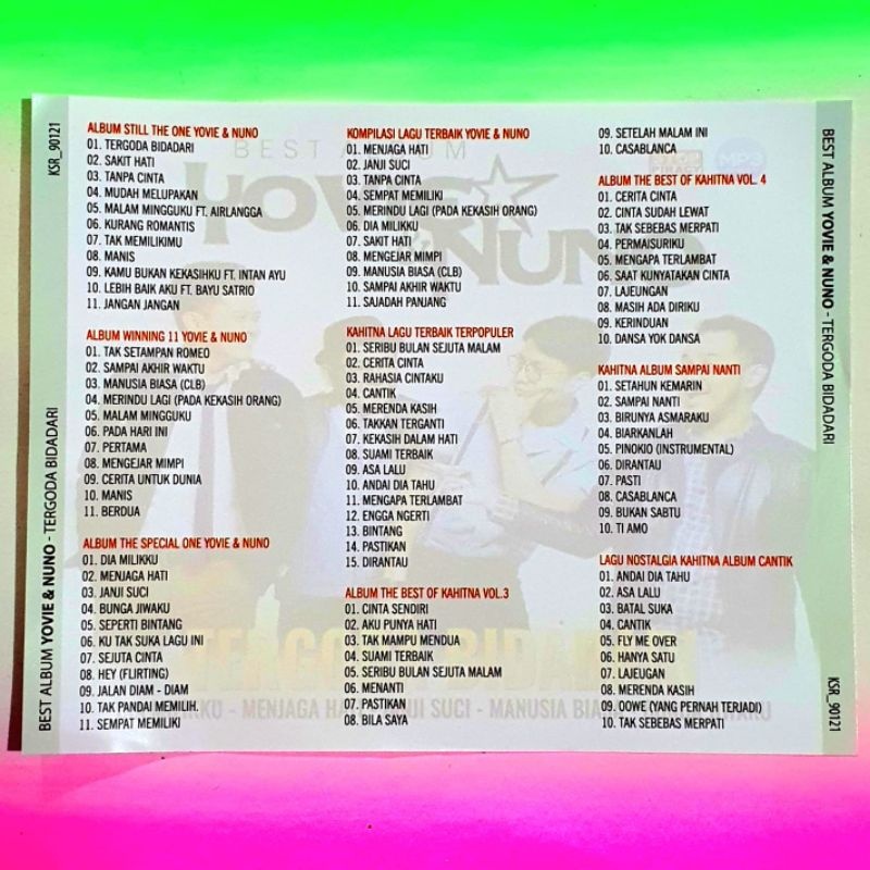 Jual KASET MP3 LAGU YOUVIE AND NUNO POP INDONESIA - KASET MP3 LAGU POP BAND TAHUN 2000 AN ...