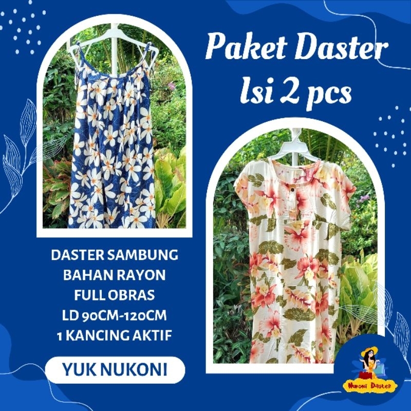 Jual Paket Daster Sambung Obras Isi 2pcs (Pilih Model & Motif Saat Live ...