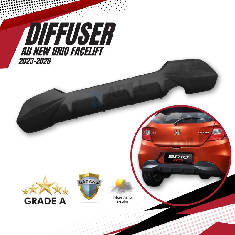 Jual Diffuser Brio RS 2023 ,2024/ difuser brio /Body kit belakang Brio ...