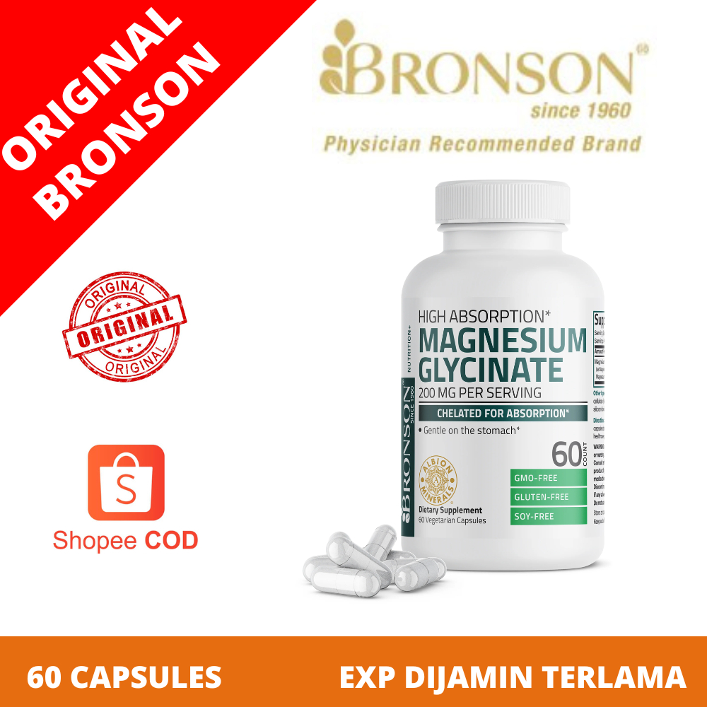 Jual Bronson Magnesium Glycinate High Absorption 200 MG isi 60 Capsules ...