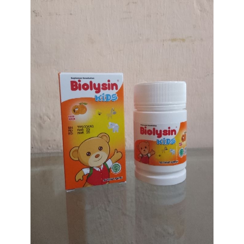 Jual BIOLYSIN Tablet Kunyah Suplemen Kesehatan/Multivitamin/Pertumbuhan ...
