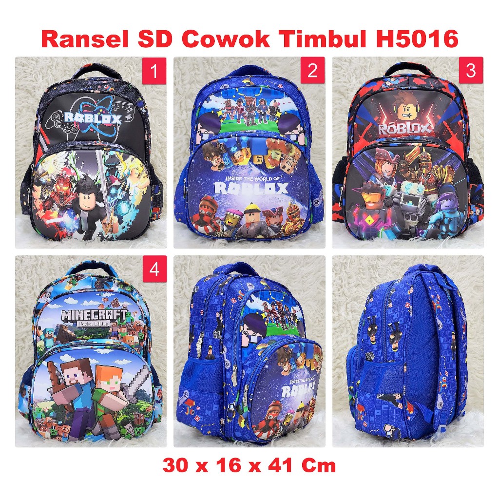 Jual Tas Ransel TK Anak Laki ROBLOX C2032 Abstract Tas Sekolah backpack ...