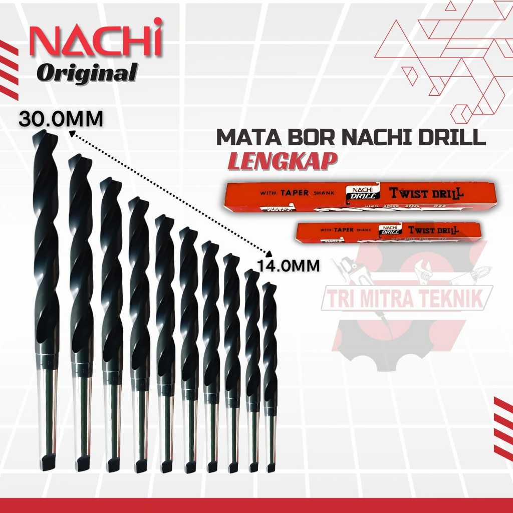 Jual Mata Bor Besi HSS NACHI Taper Shank Drill Cones Hss Nachi Ori RADY BANYAK UKURAN | Shopee ...