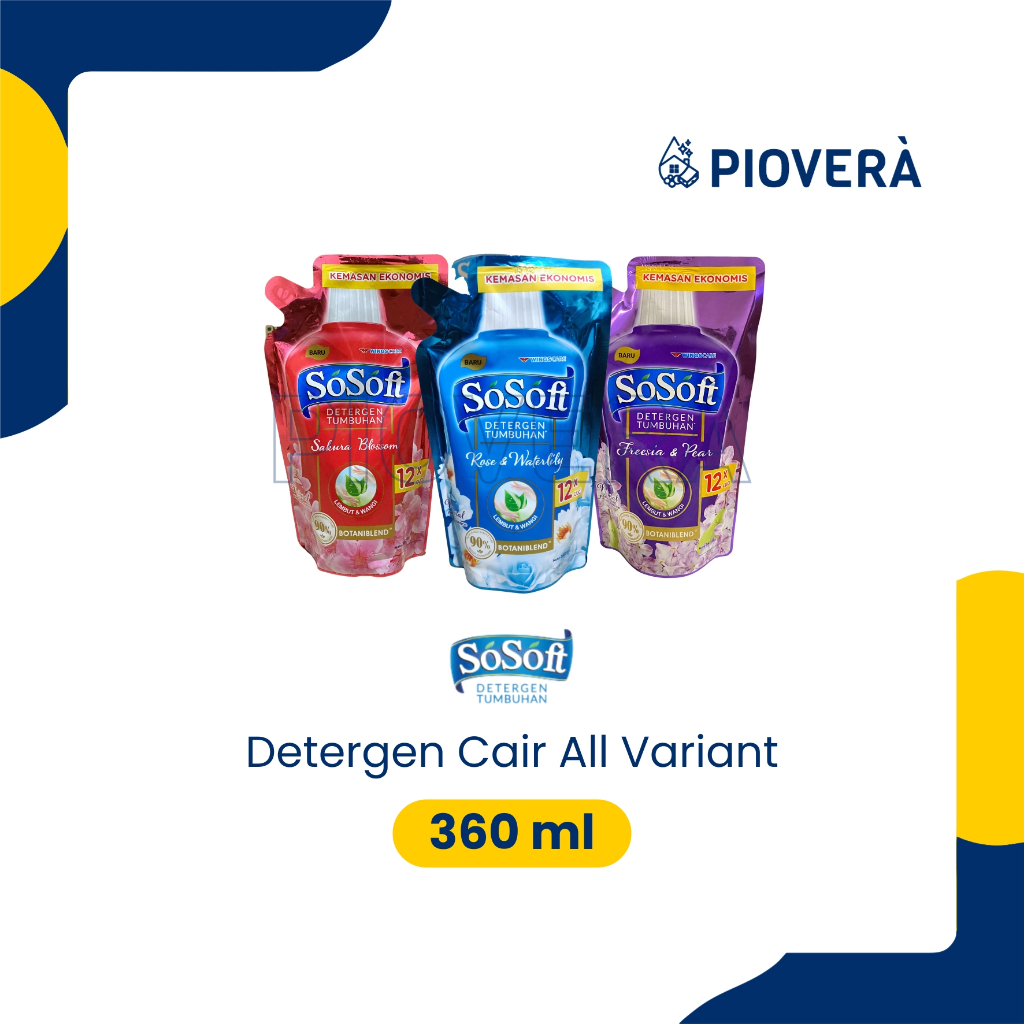 Jual So Soft Deterjen Cair All Variant Pouch 360 ml | Shopee Indonesia