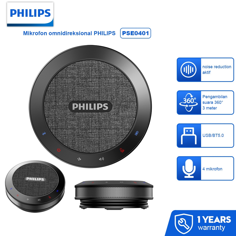 Jual Philips Microphone Meeting Conference Mic Bluetooth Speaker ...