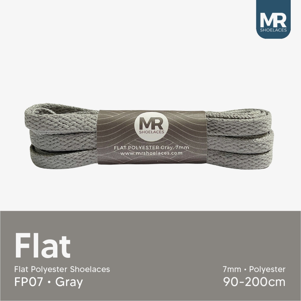 Jual Original MR Shoelaces FP07 Abu-Abu (Gray) Tali Sepatu Pipih Flat ...