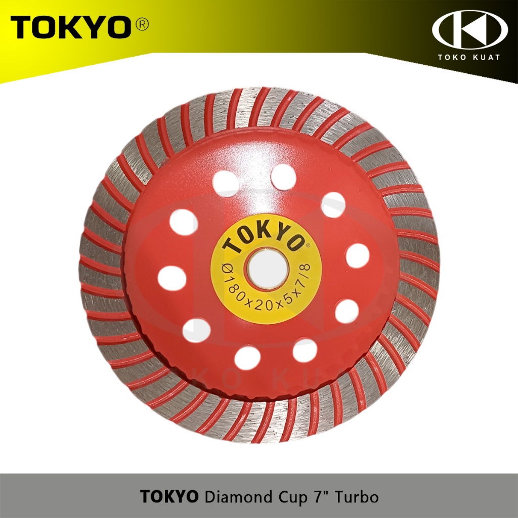 Jual Diamond Cup 7" Turbo TOKYO Grinding Wheel Mata Poles Beton 180mm ...
