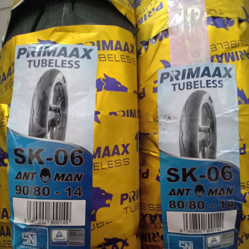 Jual ban primaax sk-06 ring 14 sepasang depan dan belakang ukuran 80-80 ...