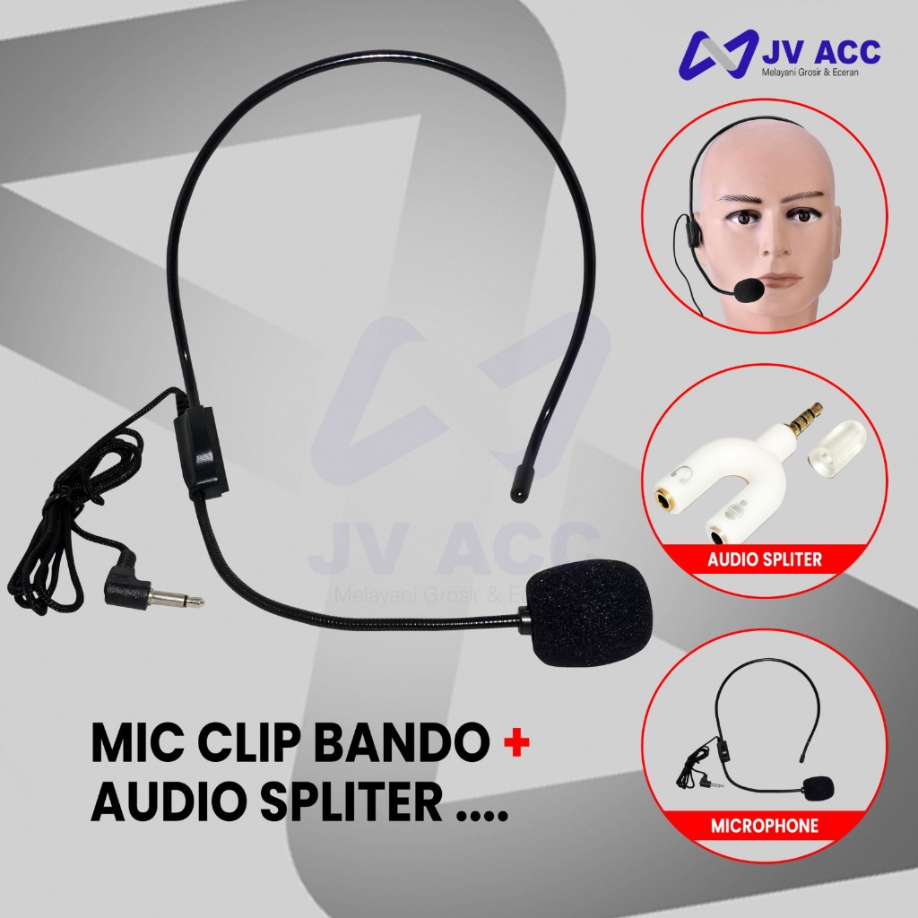 Jual 1 SET BANDO MIC MICROPHONE CLIP ON FOR VLOGGER / LIVE / KONTEN ...