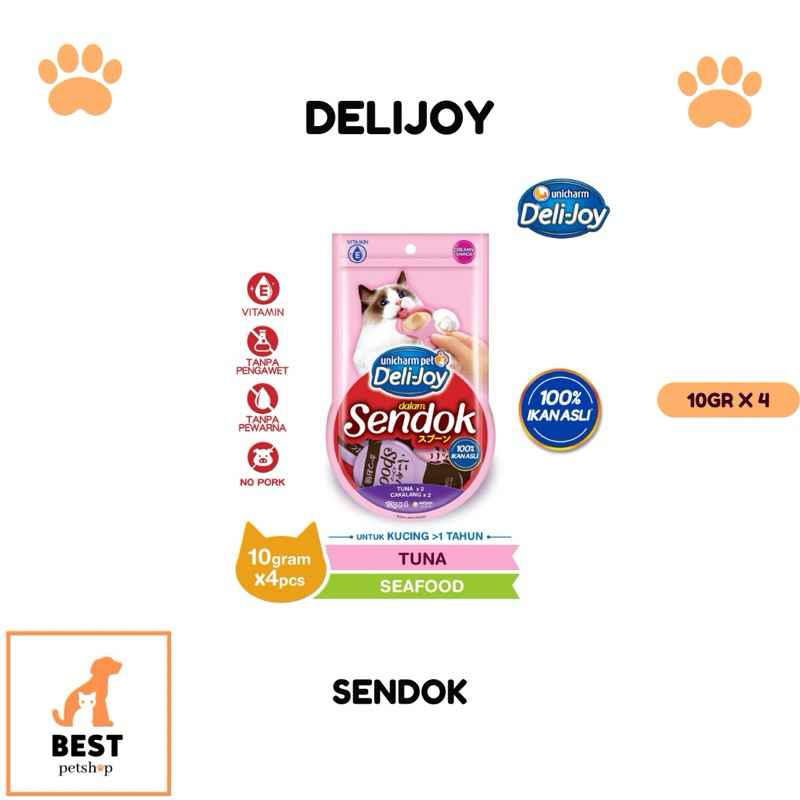 Jual deli joy deli-joy sendok snack creamy kucing | Shopee Indonesia