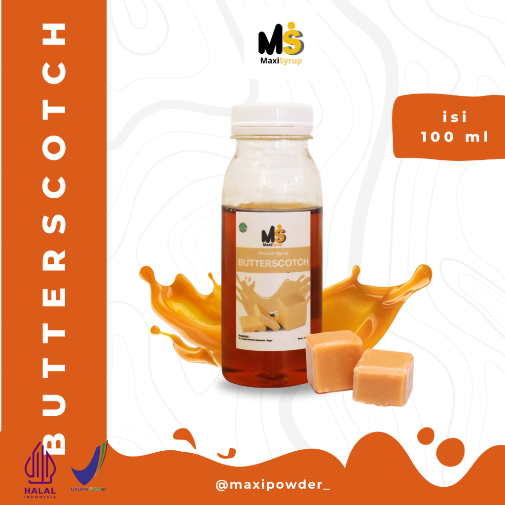 Jual Syrup Rasa Butterscotch 100ml / Sirup Butterscotch Termurah ...