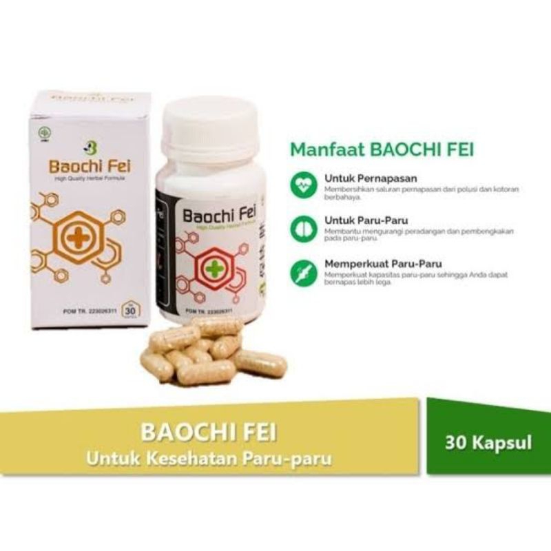 Jual BAOCHI FEI KAPSUL HERBAL OBAT PARU-PARU ORIGINAL BAOCHI FEI ASLI ...