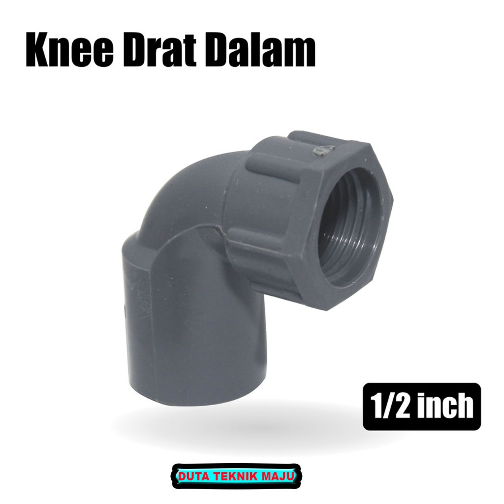 Jual Fitting Knee Drat Dalam PVC KDD 1/2 inch AW Sambungan Pipa PVC ...