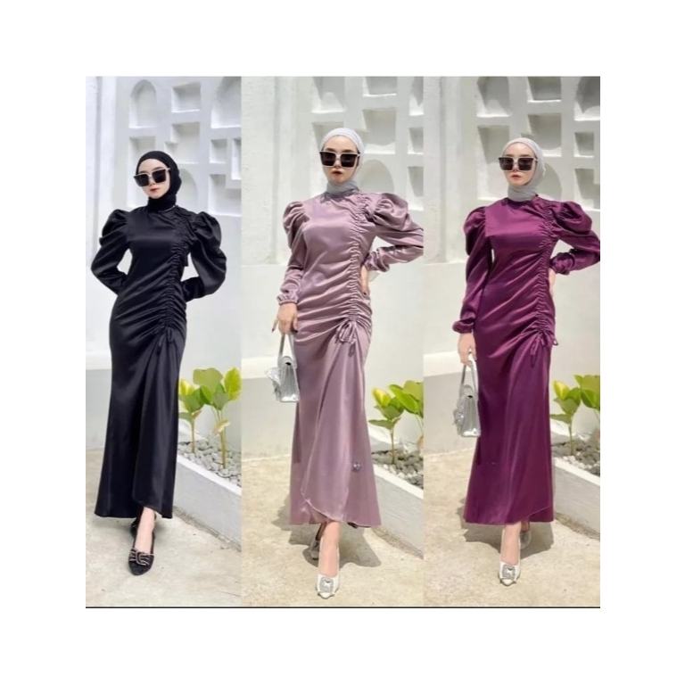 Jual Perfect Dress - New Mimosa Dress serut modern bahan satin premium ...