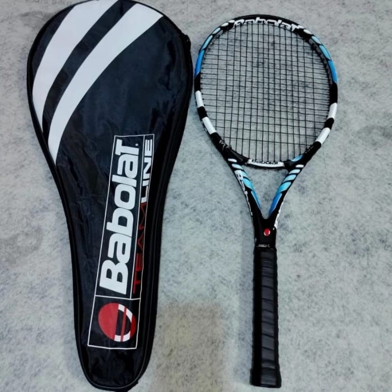 Jual Raket Tenis Lapangan Babolat Pure Drive Carbon Impor Siap Pakai Ada Tas | Shopee Indonesia