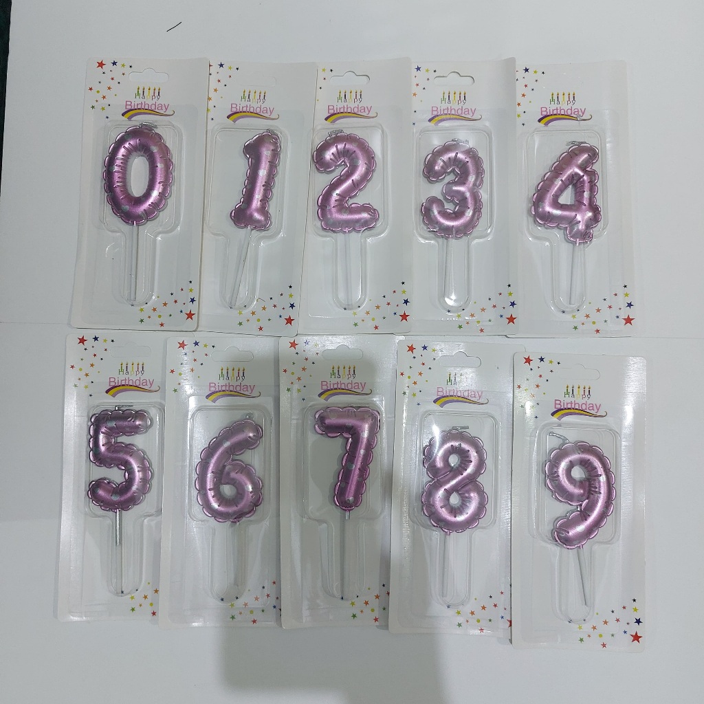 Jual Lilin Ultah Birthday Party Candles Ulang Tahun Model Angka Balon 1 ...