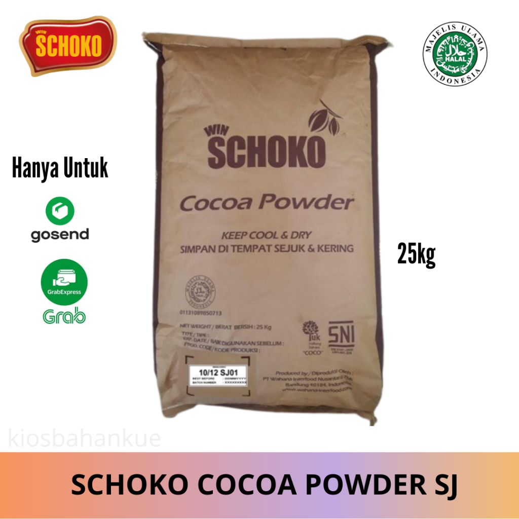 Jual SCHOKO Cocoa Powder SJ 25KG KHUSUS GOJEK & GRAB | Shopee Indonesia