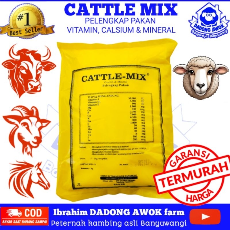 Jual Cattle Mix 1 kg Sanbe mineral calsium Penggemukan - cattle mix ...