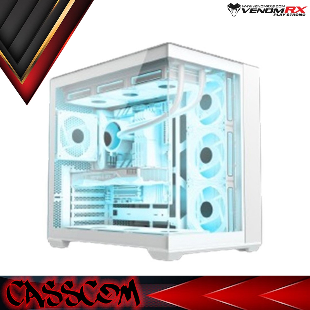 Jual Casing PC VenomRX DAEMON S9 BTF - Case ATX Tempered Glass WHITE ...