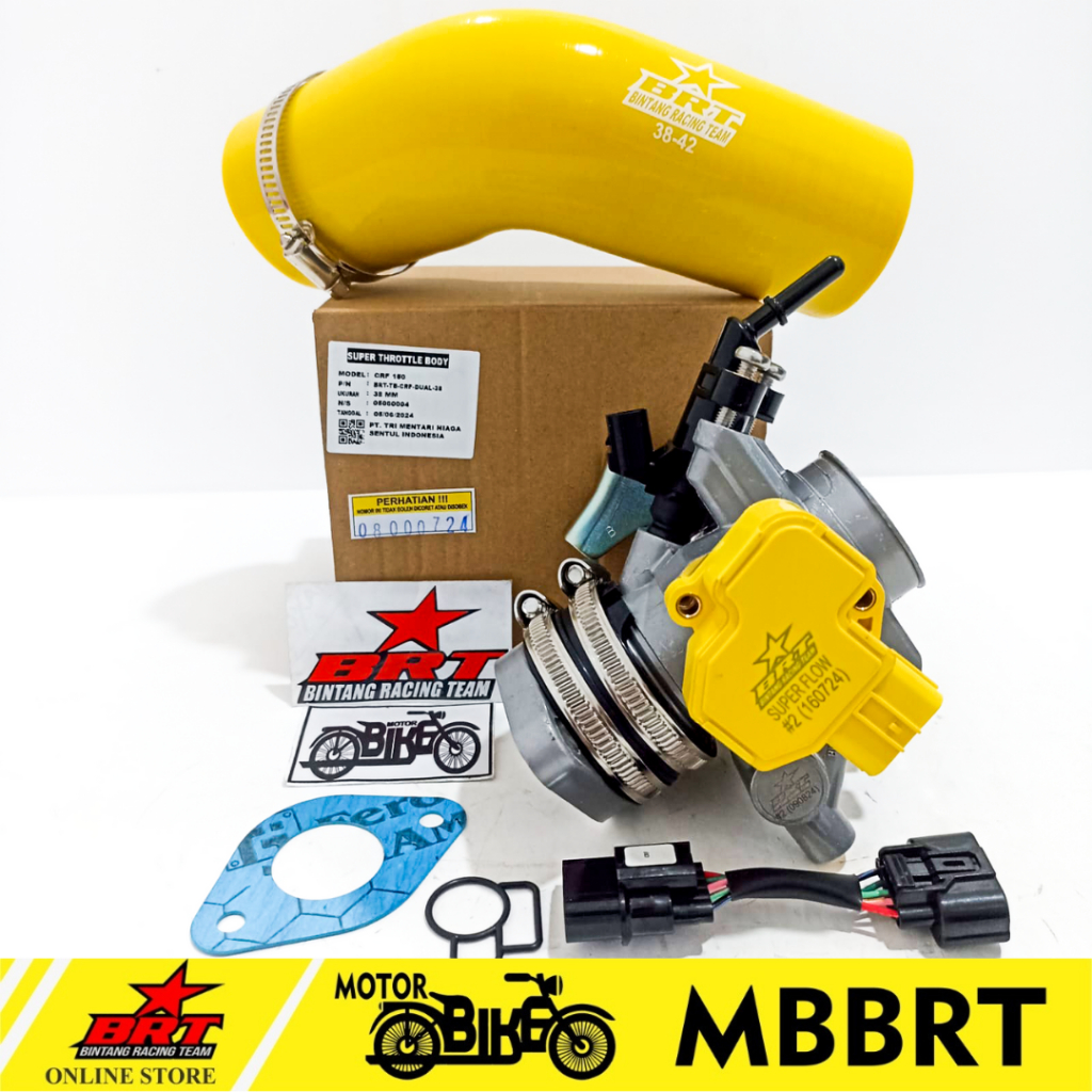 Jual TB THROTTLE BODY BRT SUPER FLOW JUMBO SINGLE INJECTOR CRF 150 38 ...