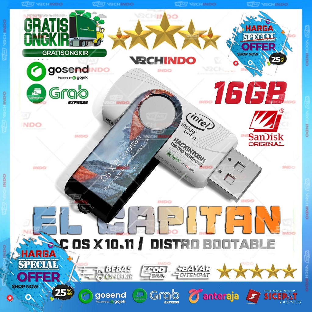 Jual Mac OS X 10.11 - MacOS EL CAPITAN | Hackintosh for Dekstop PC ...