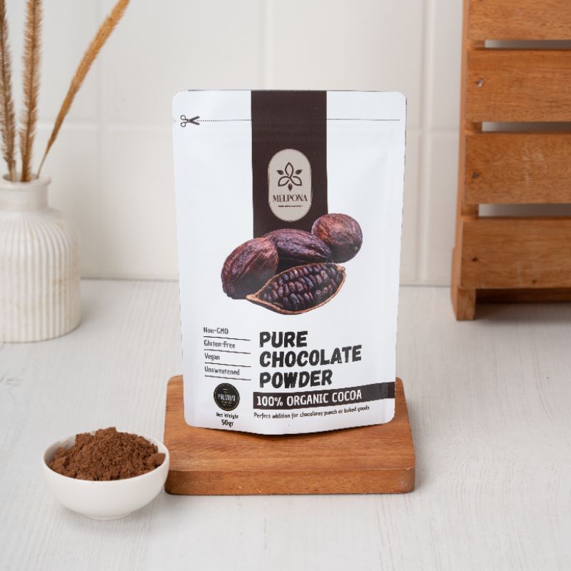Jual Melpona Pure Chocolate Powder 100% Cocoa Cacao / Bubuk Coklat Asli ...
