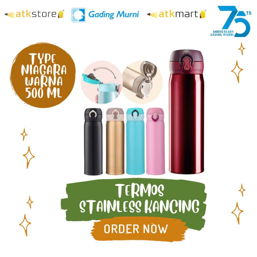Jual Termos Stainless Kancing Type Niagara Warna 500ML | Shopee Indonesia