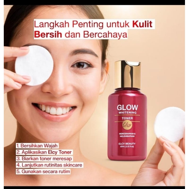 Jual TONER ELCY GLOW WHITENING BEAUTY ampuh memutihkan | Shopee Indonesia