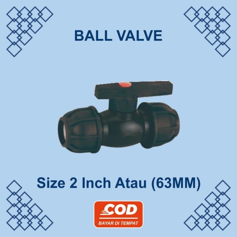 Jual ball valve pipa hdpe atau stop kran 2 inch ( 63mm ) | Shopee Indonesia