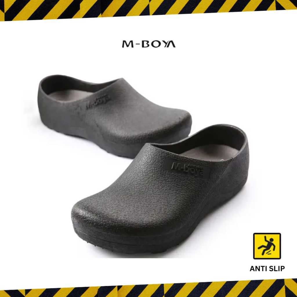 Jual SEPATU DAPUR KITCHEN SHOES MBOYA ANTI SLIP HITAM SLIP ON #S076 ...