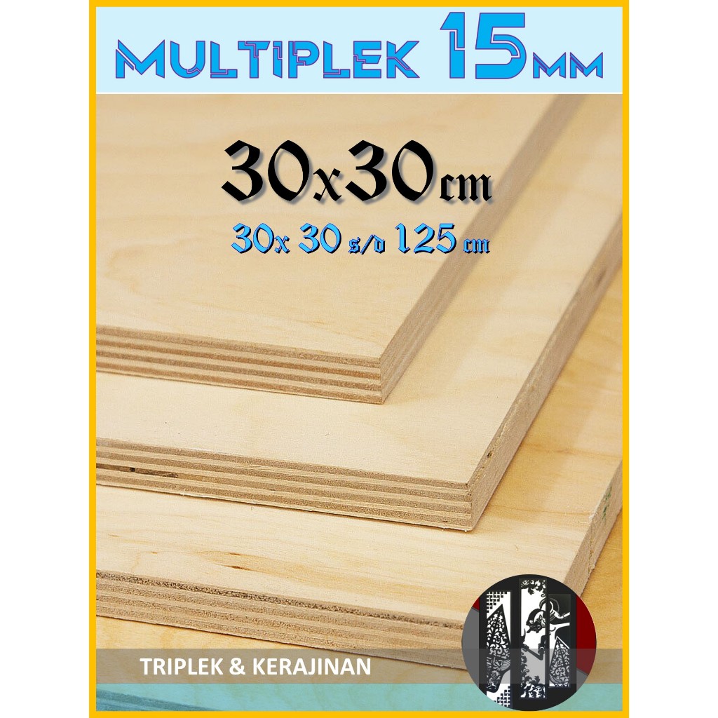 Jual Multiplek | Triplek 15mm 30 x (30 s/d 125 cm) || Triplek ...