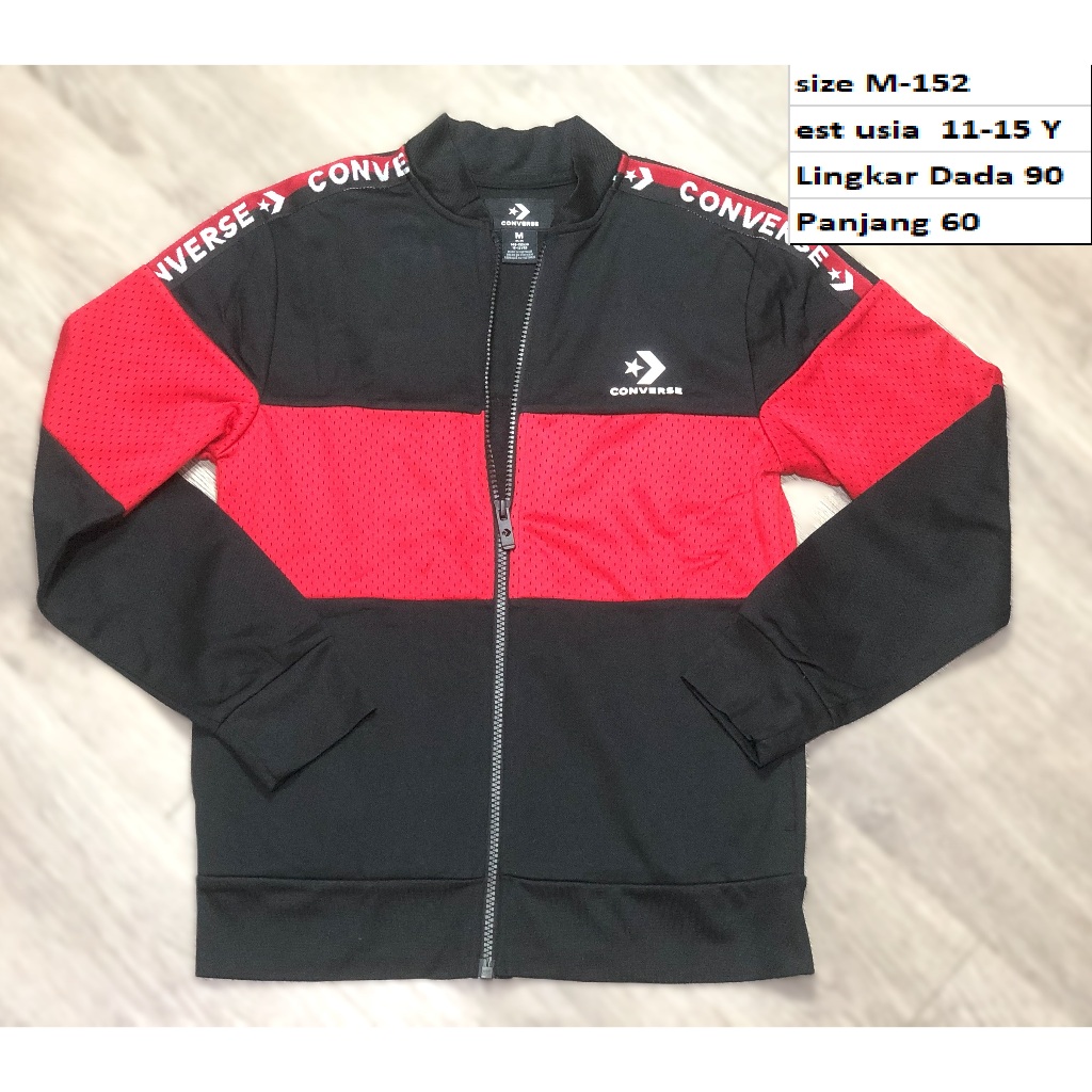 Jual Jaket CONVERSE - Jaket Tracktop Running Hoodie Waterproof Preloved ...