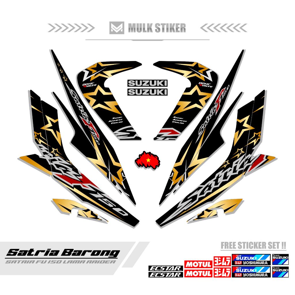 Jual STRIPING SATRIA FU 150 LAMA / MTF 18 / STICKER SATRIA BARONG ...