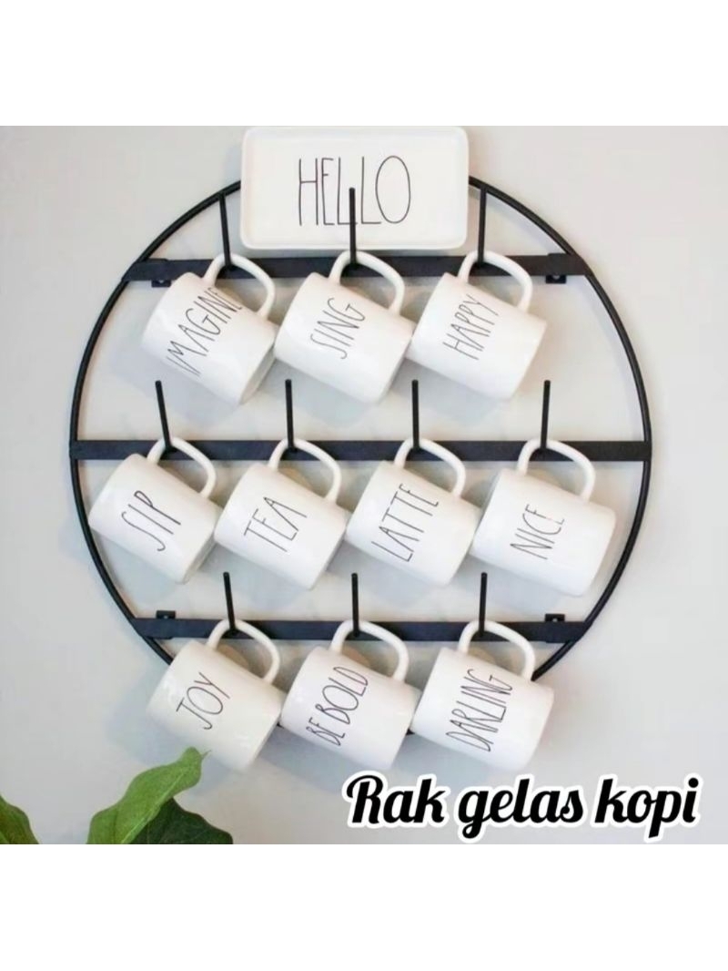 Jual Rak gelas #rak gelas kopi #rak gelas dinding #rak gelas estetik #rak gelas serbaguna #besi ...