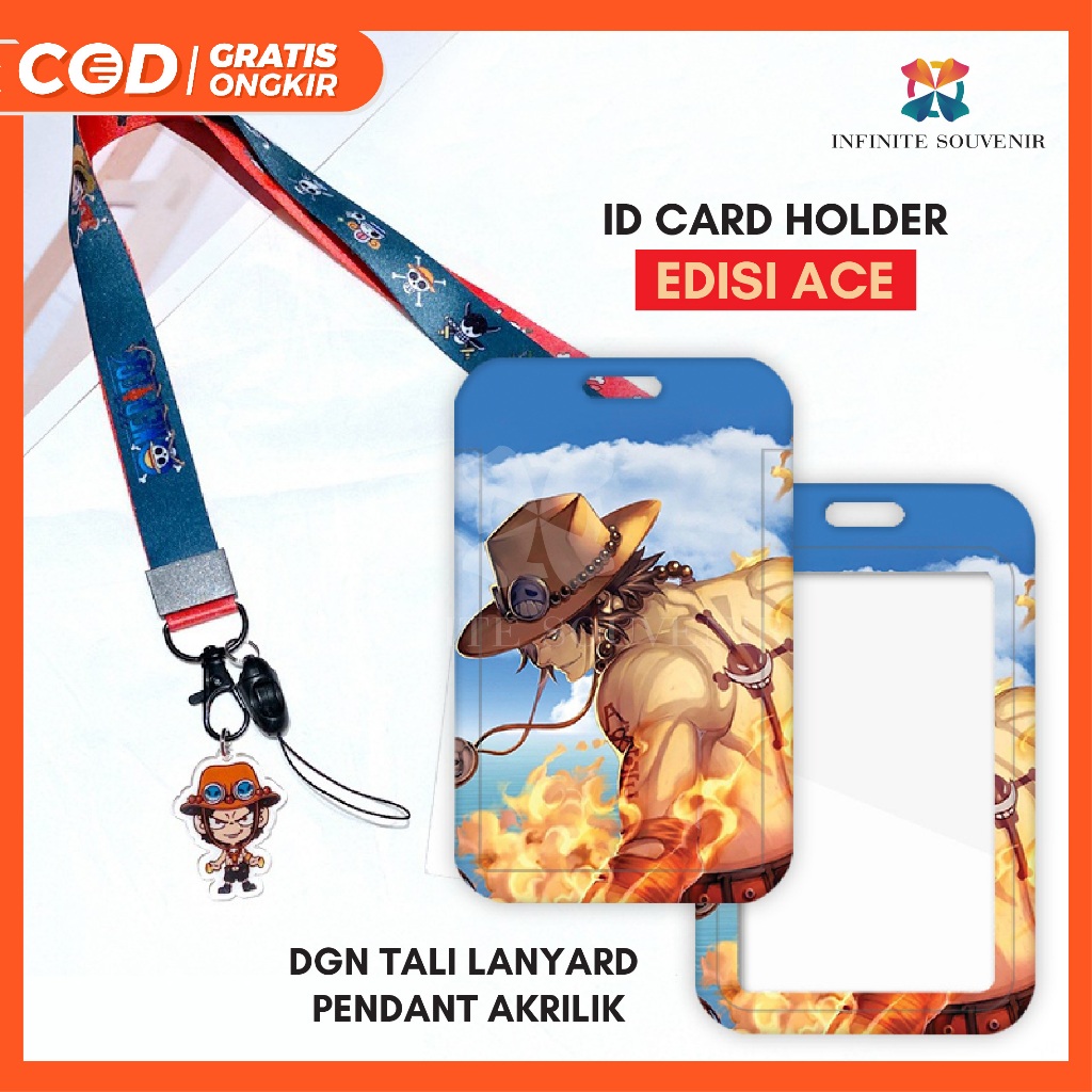 Jual [N003] ACE / Name Tag ID Card Holder Motif Karakter One Piece ...