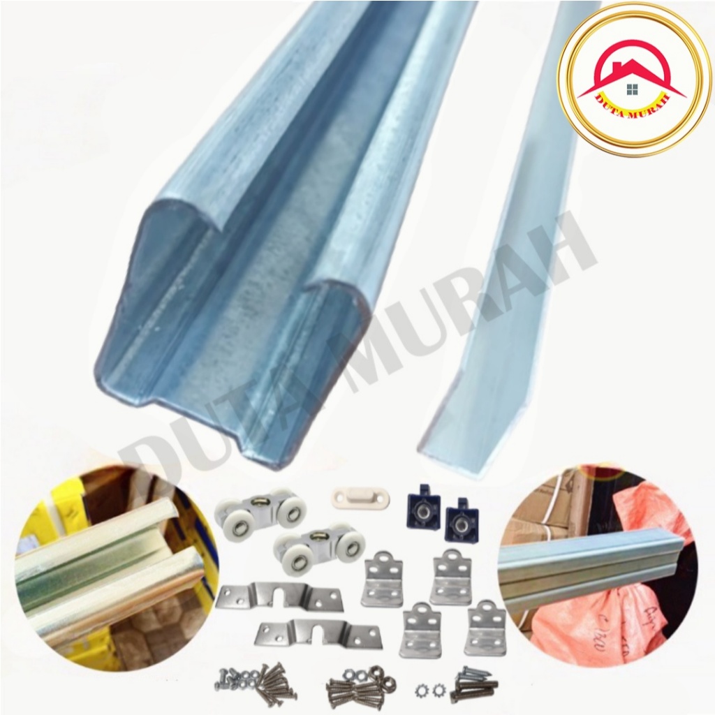 Jual REL PINTU SLIDING/GESER GALVANIS/BESI TEBAL PANJANG 1.8 METER J3 ...