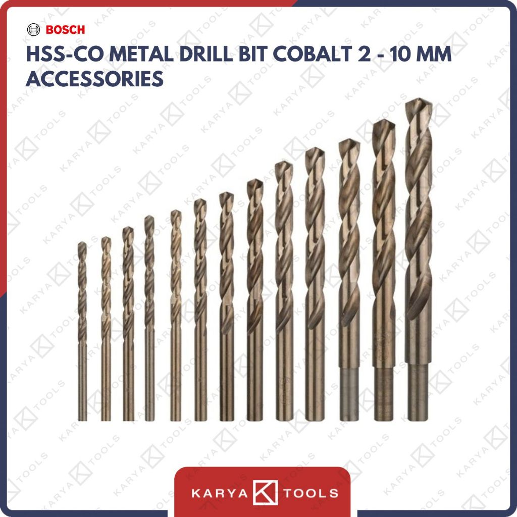 Jual Bosch HSS-Co Metal Drill Bit Cobalt / Mata Bor Besi Kobalt 2 MM ...