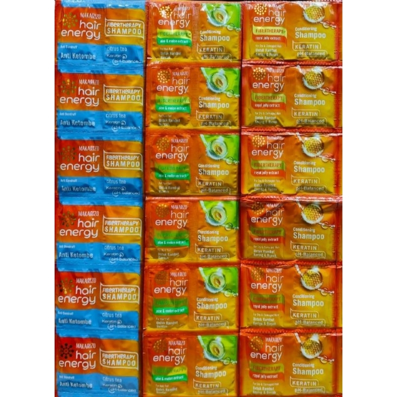 Jual Makarizo Paket 3 renceng (sachet isi 12) hair energy fibertherapy ...