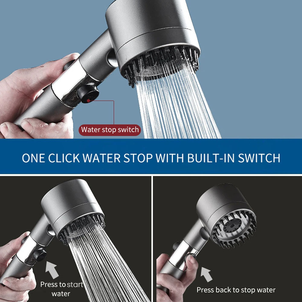 Jual Kepala Shower Kamar Mandi Saringan Bawaan TSH123 / Kepala Shower Turbo Bertekanan Tinggi ...