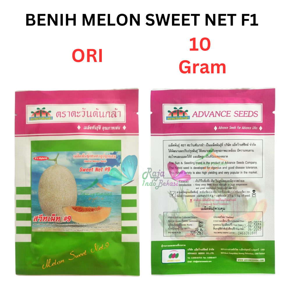 Jual ORI Bijih benih Melon Sweet Net 9 ISI 10 GRAM Bibit Melon Premium ...