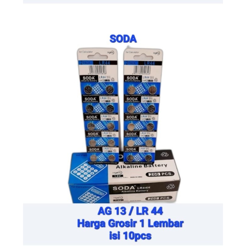 Jual Baterai LR44 AG13 LEMBAR SET ISI 10PCS | Shopee Indonesia