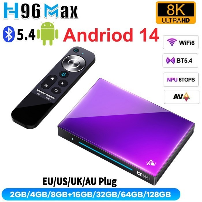 Jual Android Tv Box H96 MAX M9 RK3576 4GB/32GB ANDROID 14 WIFI6 8K ...