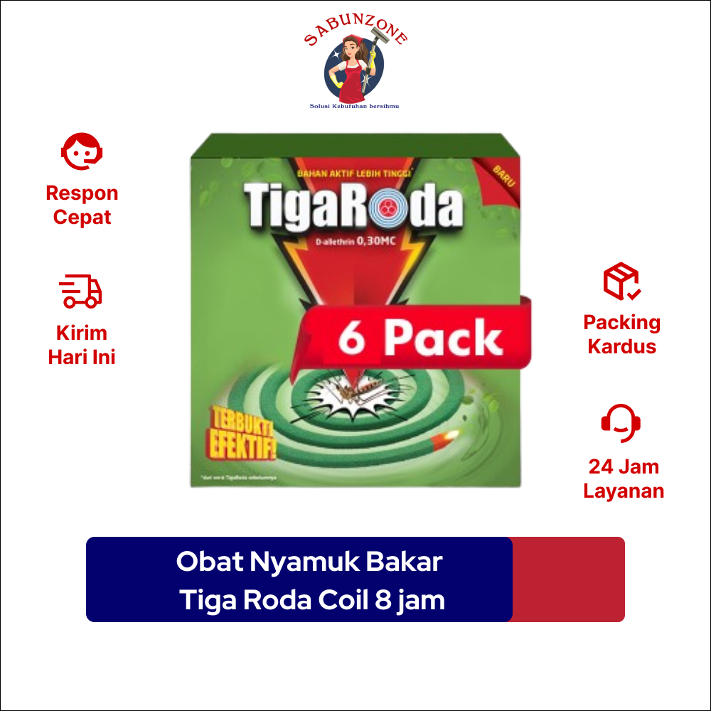 Jual Obat Nyamuk Bakar Tiga Roda Anti Nyamuk Coil 8 jam | Shopee Indonesia