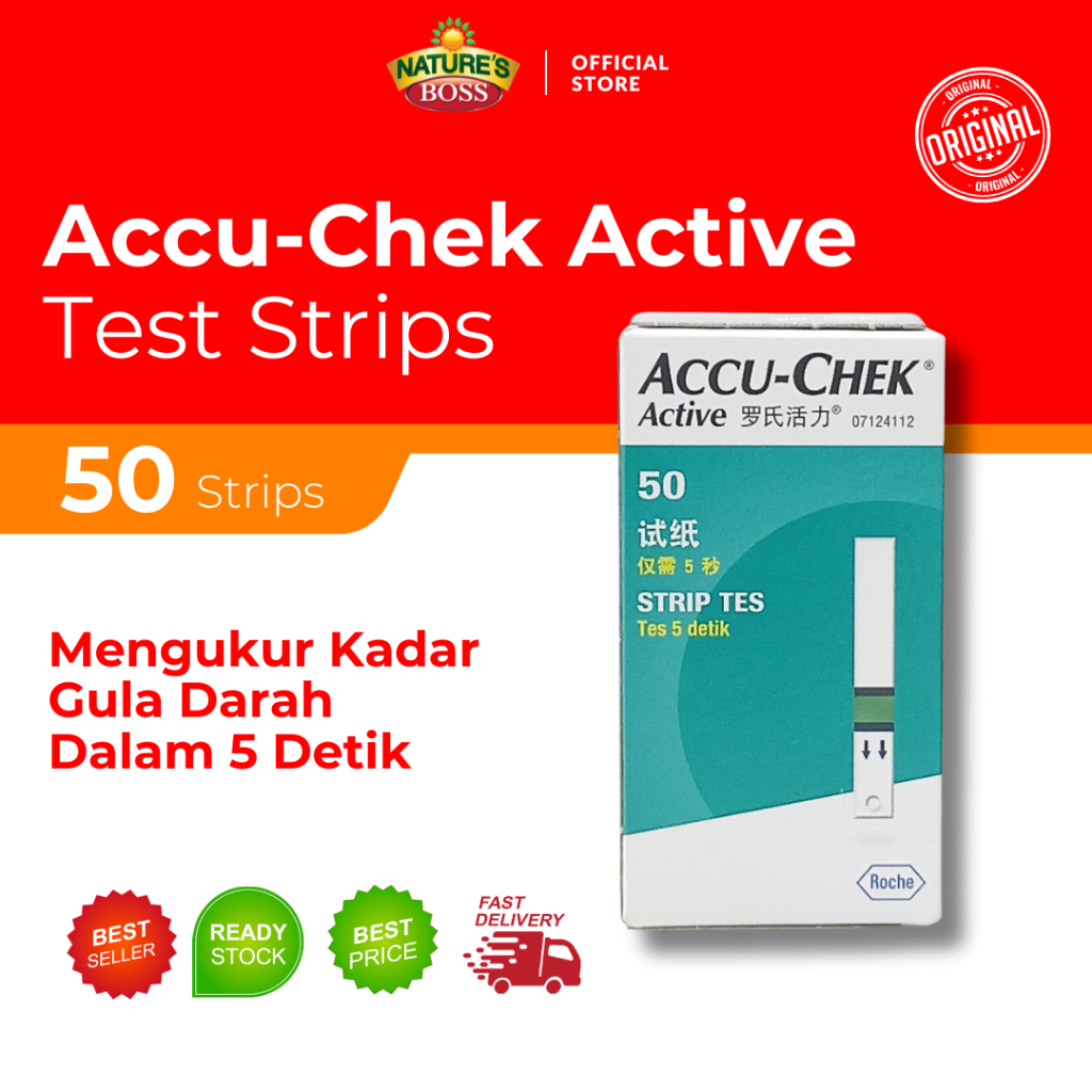 Jual Accu Check Active Test Strip Isi 50 Strip | Shopee Indonesia