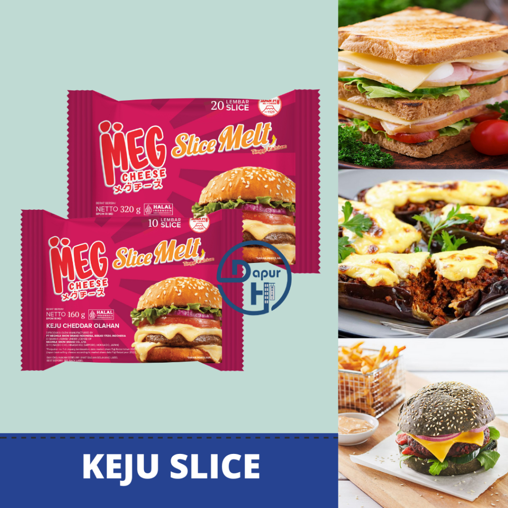 Jual MEG CHEESE Keju Cheddar Slice Melt 20 Lembar Halal | Easy Melt ...