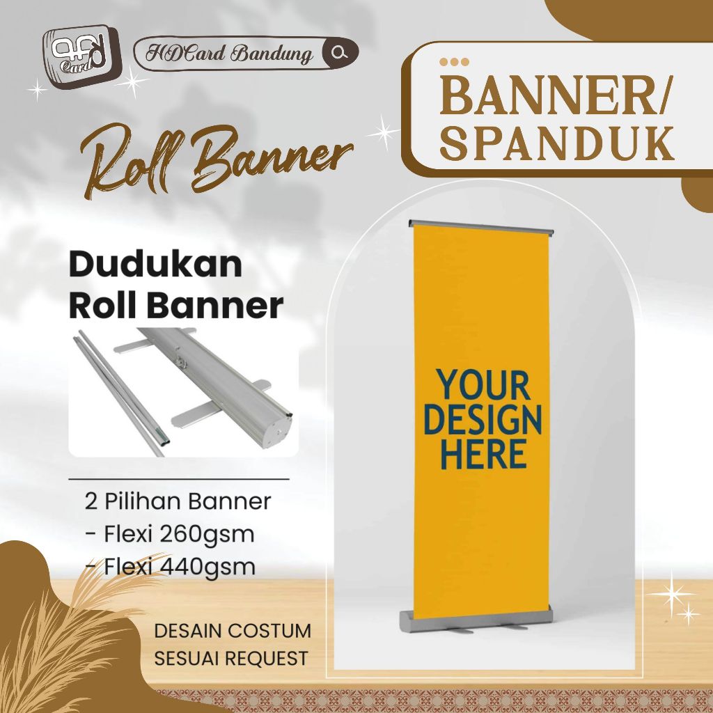 Jual Paket Roll Banner + Tiang/Rangka Free Desain Spanduk Olshop ...