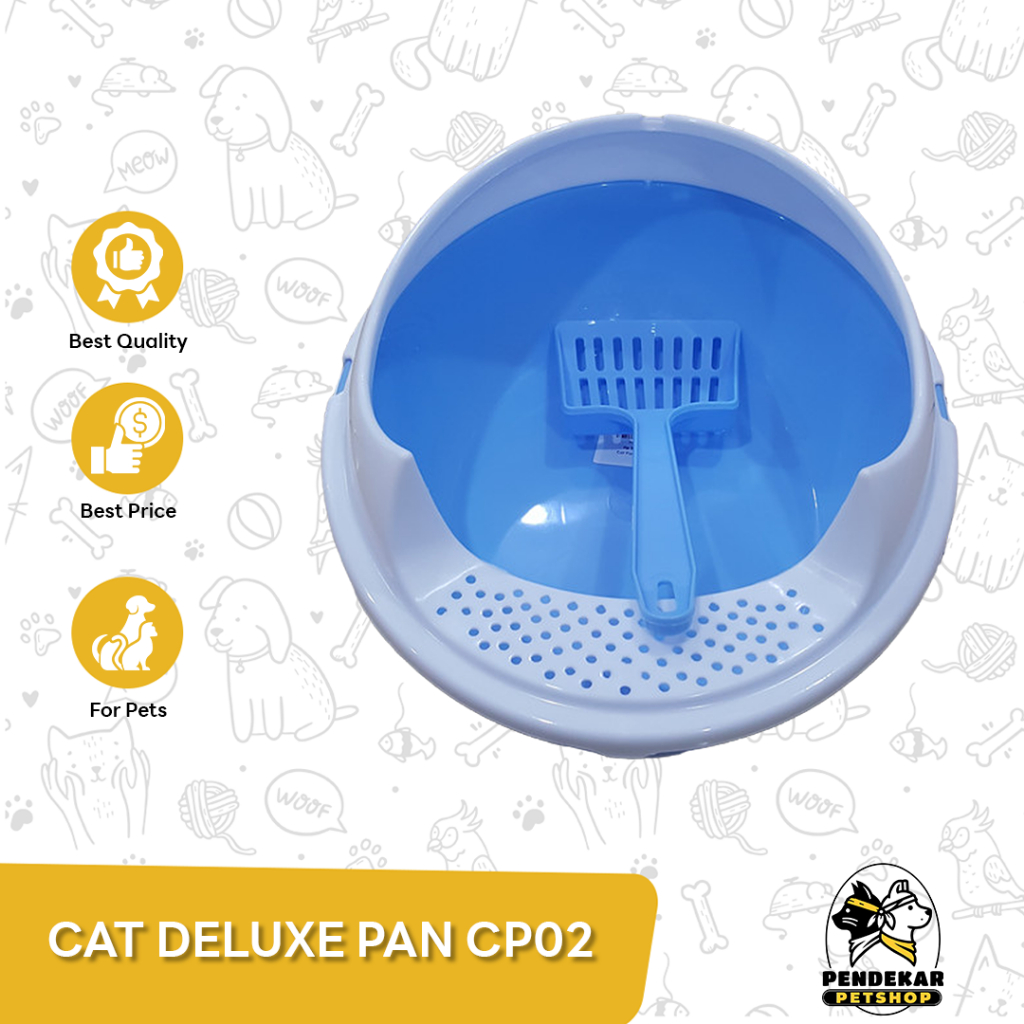Jual CAT DELUXE PAN CP02 AKS0778 Tempat Puk Kucing Plus Serokan ...