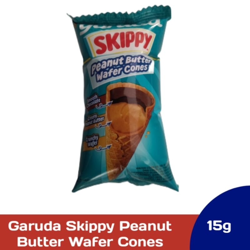 Jual Garuda Skippy Peanut Butter Wafer Cones 15g renceng isi 10pcs ...